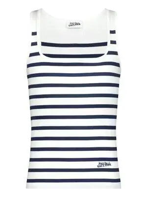 Jean Paul Gaultier Sailor Striped Tank Top - White