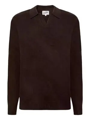MC2 SAINT BARTH V-neck Polo Sweater - Brown