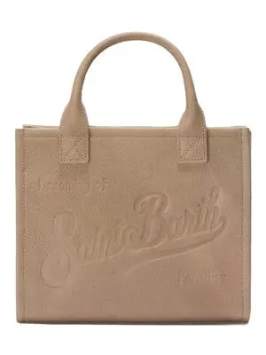 MC2 SAINT BARTH Debossed Leather Tote Bag - Neutrals