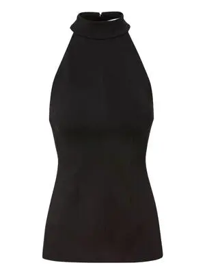 Veronica Beard Johanne Halterneck Top - Black