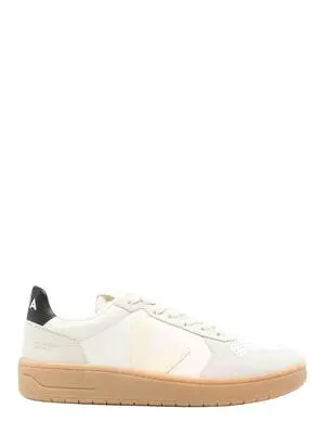 VEJA V-82 Perforated Leather Trainers - White