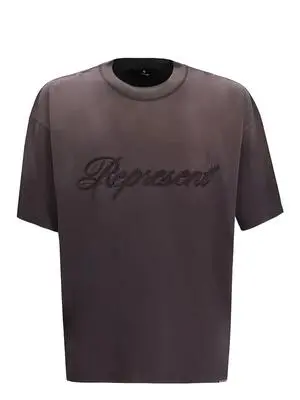 REPRESENT Crew-neck Logo T-shirt - Grey