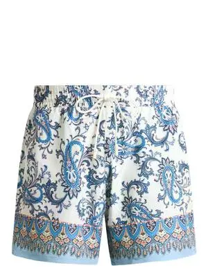 Etro Printed Swim Shorts - White