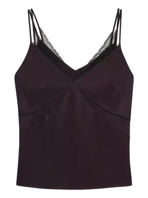 BOSS Lace-trimmed Tank Top - Purple