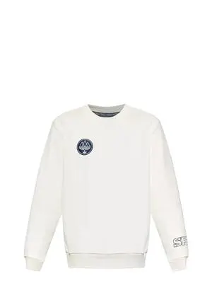 Adidas Logo-patch Crew-neck Sweatshirt - Neutrals