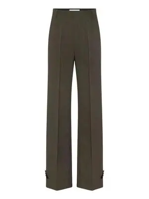 Jean Paul Gaultier Tailored Trousers With Button Hem - Brown