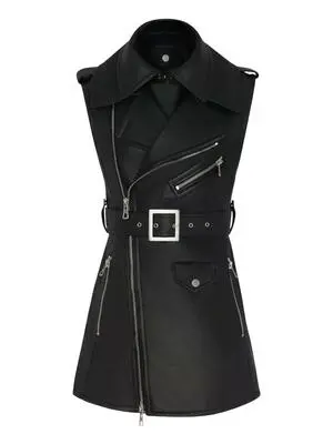 Jean Paul Gaultier Leather Vest - Black