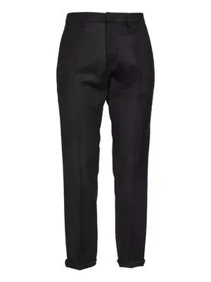 DONDUP Gaubert Cuffed Tailored Trousers - Black