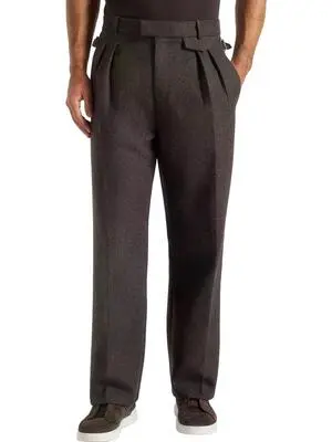 Manière De Voir Relaxed-fit Pleated Trousers - Brown