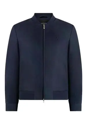 Manière De Voir Sami Ribbed Bomber Jacket - Blue