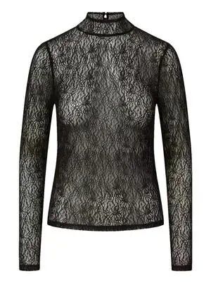 Veronica Beard Nate Lace Top - Black