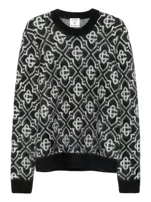 Casablanca Monogram Sweater - Black