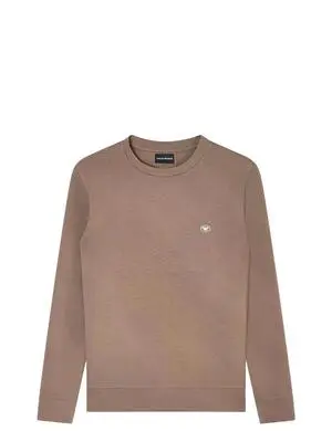 Emporio Armani Logo Crew-neck Sweatshirt - Brown