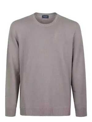 DRUMOHR Ribbed Crew-neck Sweater - Grey