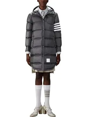 Thom Browne Ripstop 4-bar Parka - Grey