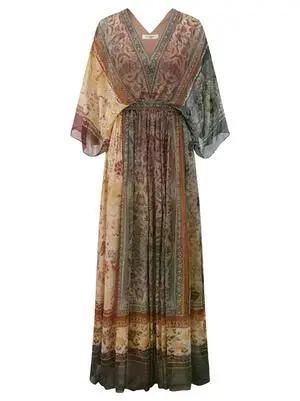 INTO THE EAST Floral-print Maxi Dress - Brown