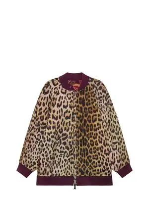 Malìparmi Leopard Floral-print Reversible Sweatshirt - Purple