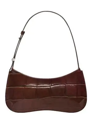 Jacquemus Le Bisou Crocodile-embossed Shoulder Bag - Brown