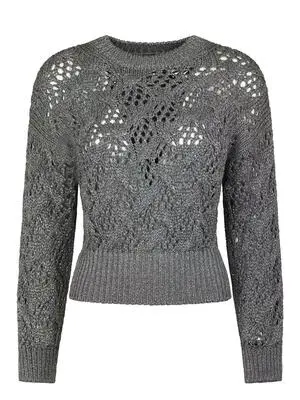 Max Mara Pilade Openwork Sweater - Grey