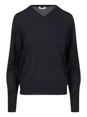 MA'RY'YA V-Neck Long Sleeve Sweater