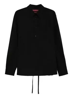 Gucci Button-fastening Drawstring Shirt - Black