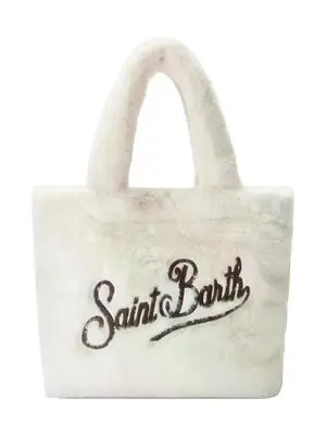MC2 SAINT BARTH Faux Fur Tote Bag - White