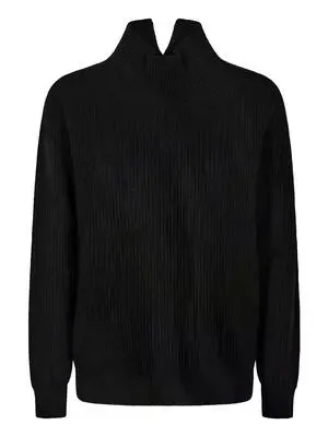DONDUP High-neck Ribbed Sweater - Black