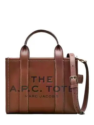 Marc Jacobs X A.p.c. Small Leather Tote Bag - Brown
