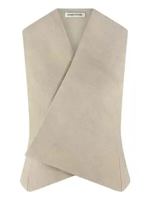 Manière De Voir Wrap Tailored Waistcoat - Neutrals