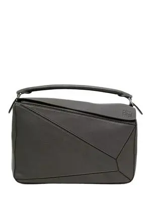 Loewe Large Puzzle Leather Shoulder Bag Grey