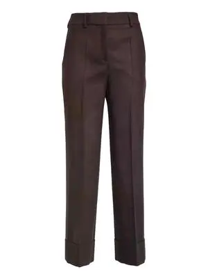Incotex Arys Cuffed-hem Tailored Trousers - Brown