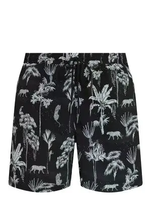 LYGIA & NANNY Printed Swim Shorts - Black