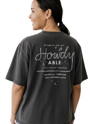 ABLE Short Sleeve Graphic T-shirt - Black Stone
