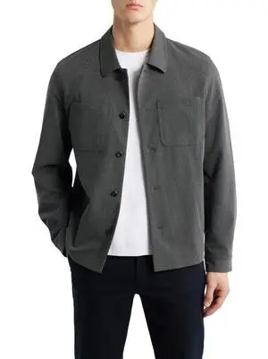 LES DEUX Marseille Textured Jacket - Dark Grey Melange