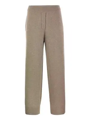 Brunello Cucinelli Rib-knit Track Pants - Neutrals