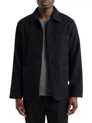 MERZ B. SCHWANEN MERZ B SCHWANEN Burel Wool Shirt Jacket Deep Black