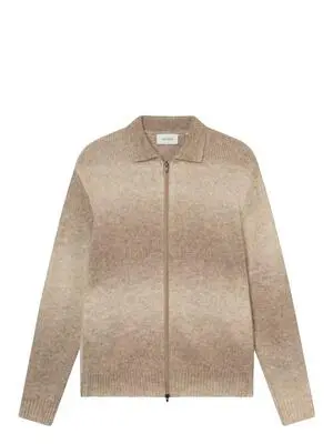 LES DEUX Gannon Ombré Zip Cardigan - Prairie Sand