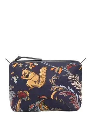 INOUI EDITIONS Floral Squirrel Clutch - Blue
