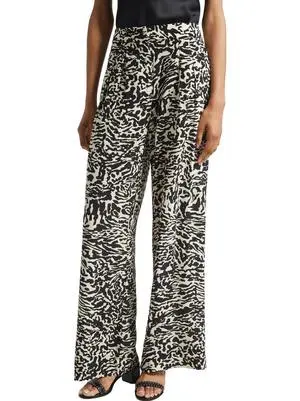 Ulla Johnson Aviva Wide Leg Silk Pants - Spotted Jasper