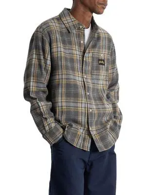 STAN RAY Plaid Flannel Button-up Shirt - Charcoal Plaid