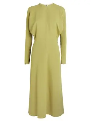 Victoria Beckham Cady Dolman Midi Dress - Green