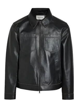Oliver Spencer Leather Jacket - Black