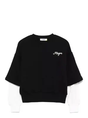 MSGM Jersey With Logo - Black