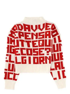 MSGM X Caterina Frongia Lette Sweater Red