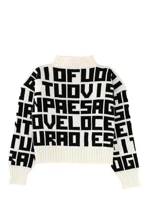MSGM Lettered Sweater - Black