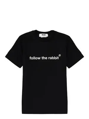 MSGM Follow The Rabbit" T-shirt - Black