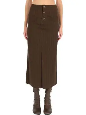 UMA WANG Gad Midi Skirt - Brown