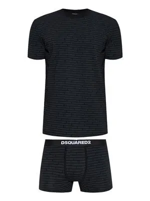 Dsquared2 T-shirt And Boxer Set - Black