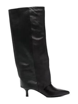 GISEL MOIRE 50mm Matilda Knee-high Boots - Black