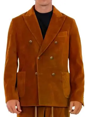 CIRCOLO 1901 Double-breasted Corduroy Jacket - Brown